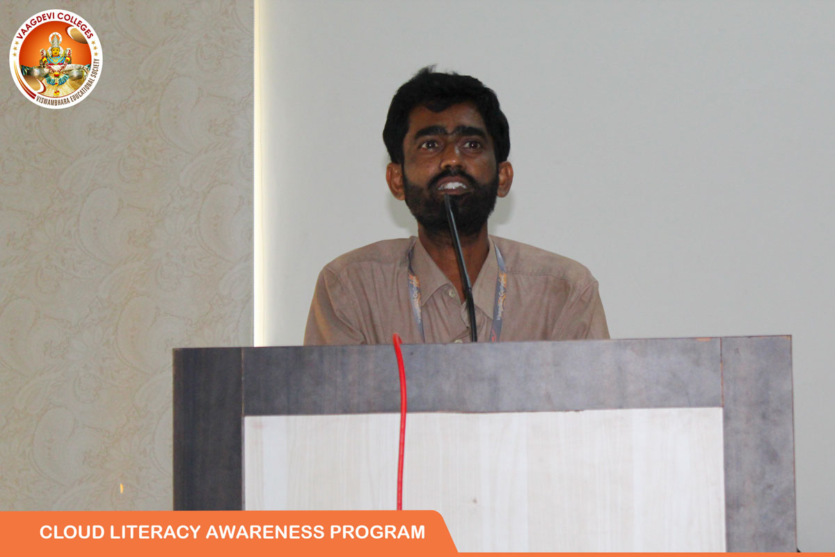 CLOUD LITERACY AWARENESS PROGRAM | Vaagdevi Engineering College