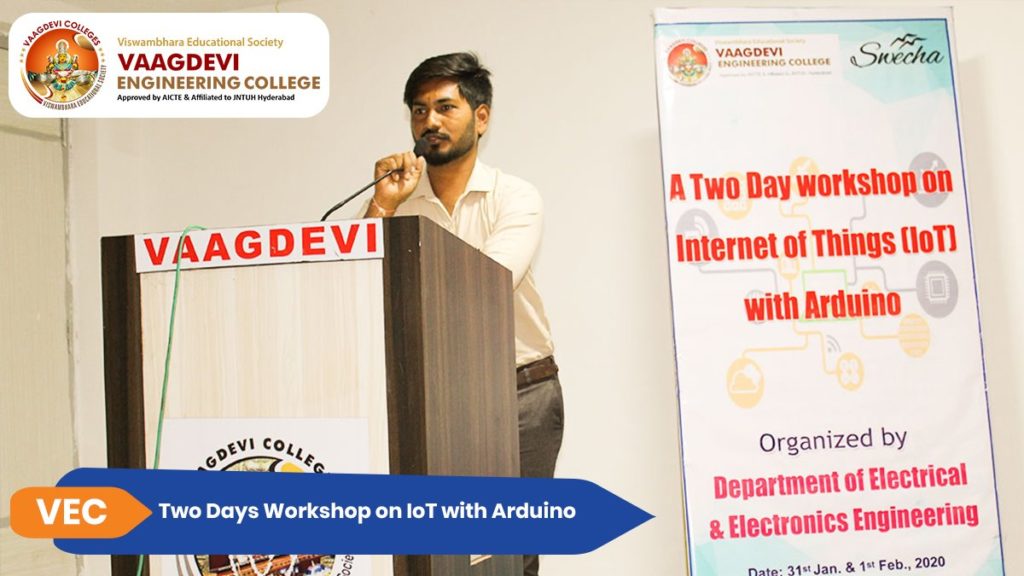 Two Days Workshop on IoT with Arduino | Vaagdevi Engineering College