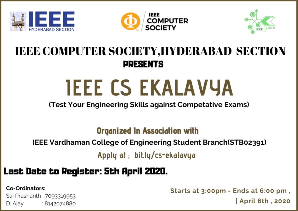 IEEE CS Ideate has opened wings for its next event IEEE CS EKALAVYA ...